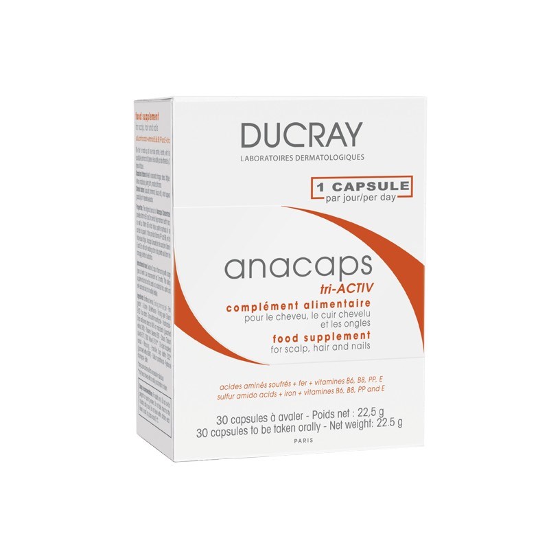 Ducray Anacaps tri-activ suplemento alimentar cabelo unhas ...